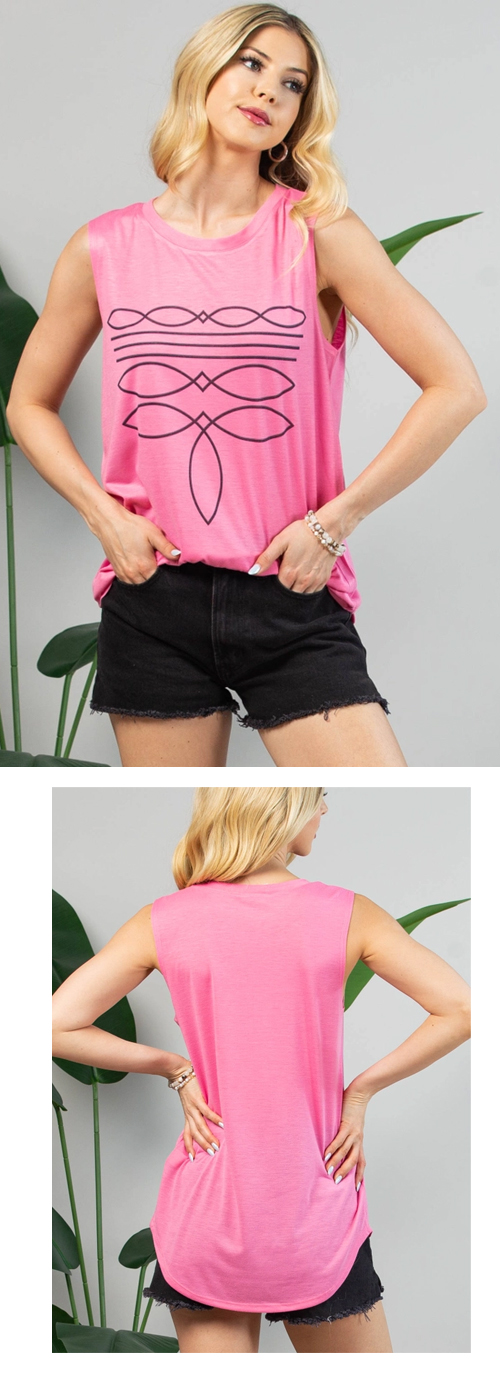 Limited Edition - Avery Apparel Co. Boot Stitch Sleeveless Top | Wild ...