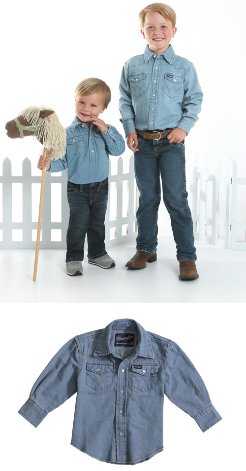 Wrangler® Kids Denim Work Shirt | Wild West Mercantile