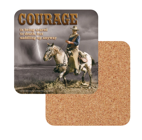 John Wayne Coaster - Courage | Wild West Mercantile